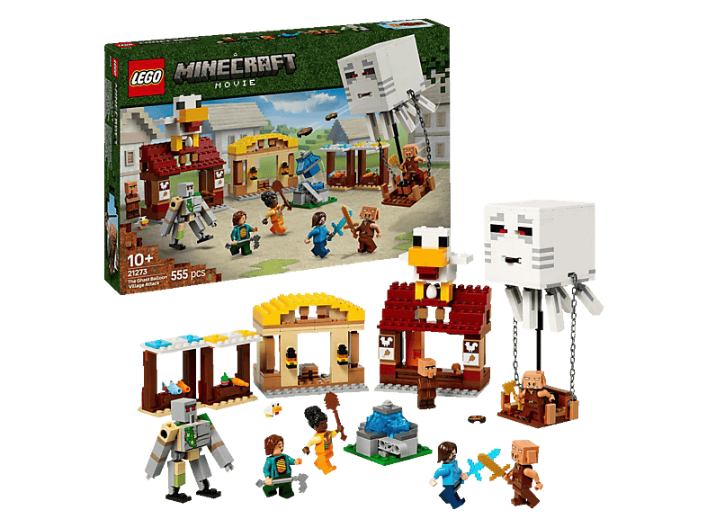 LEGO Minecraft 21273 Angriff des Ghast-Ballons Bausatz, Mehrfarbig ...