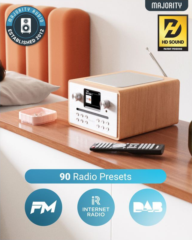 MAJORITY Homerton 2 Internetradio-Musiksystem, Digital, DAB+, DAB, FM ...