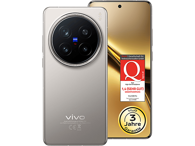 VIVO X200 Pro 5G 512 GB, Titanium, Dual SIM online kaufen | MediaMarkt