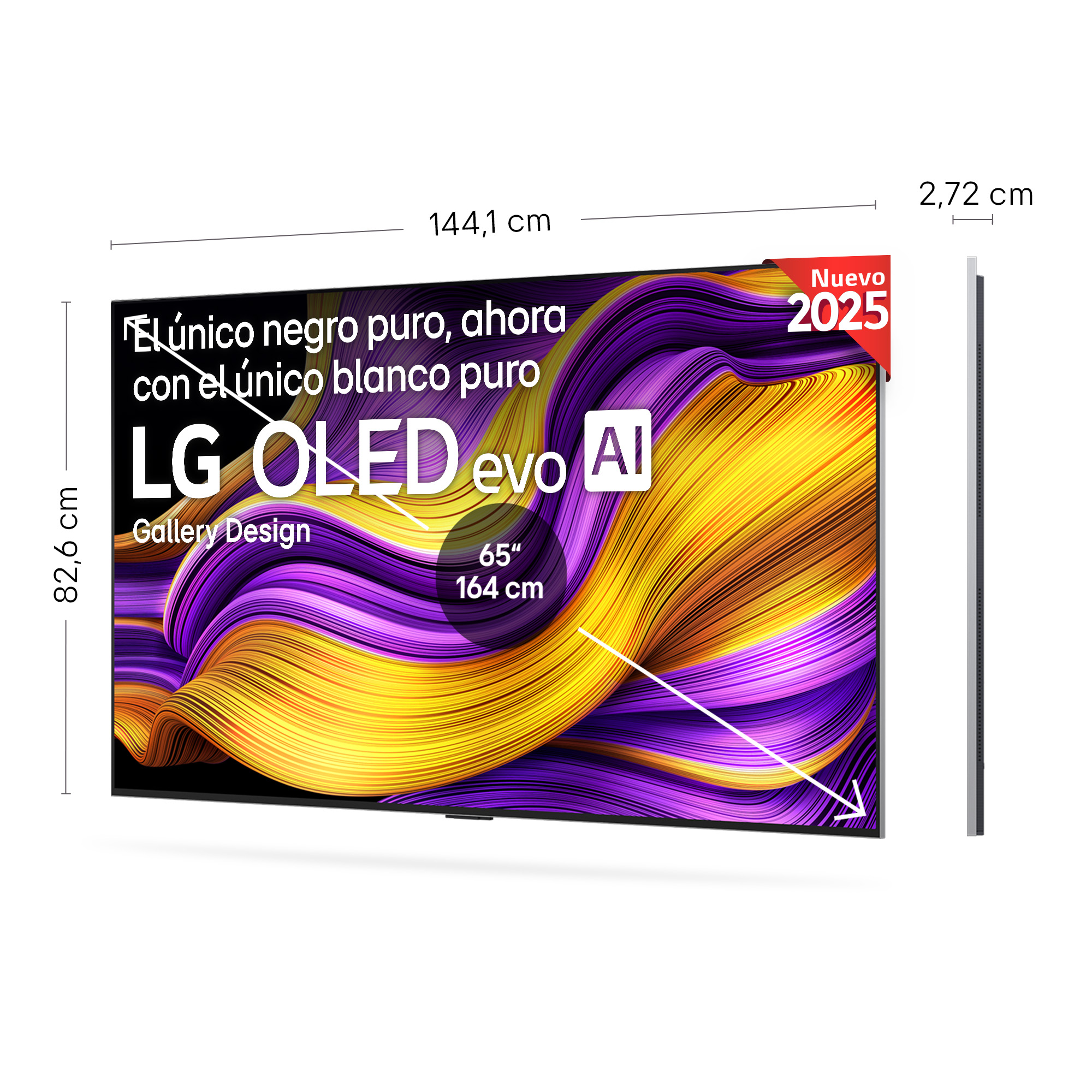 TV OLED 65" | LG OLED65G54LW, OLED 4K, Procesador Inteligente α11 AI ...