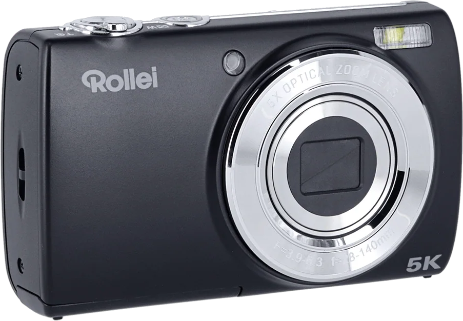 ROLLEI Powerflex Compact Digitalkamera Schwarz, 5 fach opt. Zoom, LCD ...