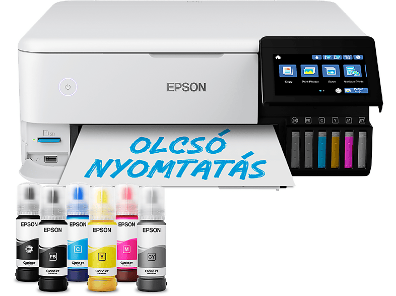 EPSON EcoTank L8160 multifunkciós színes DUPLEX Wifi/LAN külső ...