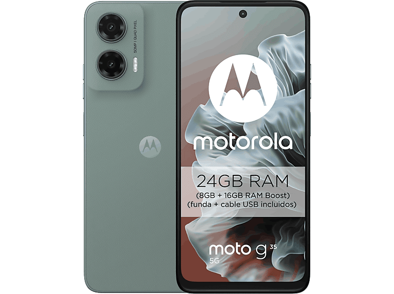 Móvil | Motorola g35 5G, Verde, 256 GB, 8 GB RAM, 6.72" LCD Full HD+ ...