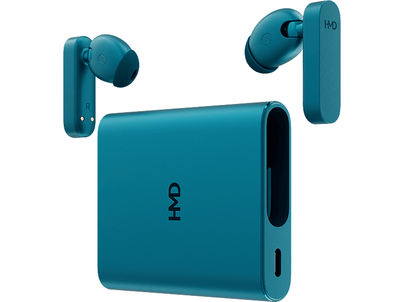 HMD Amped Buds, In-ear True Wireless Kopfhörer Bluetooth Cyan | MediaMarkt