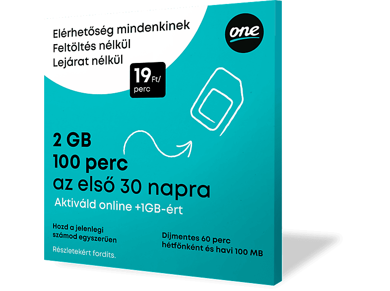 ONE TUTI 100perc/2GB SIM KÁRTYA | MediaMarkt