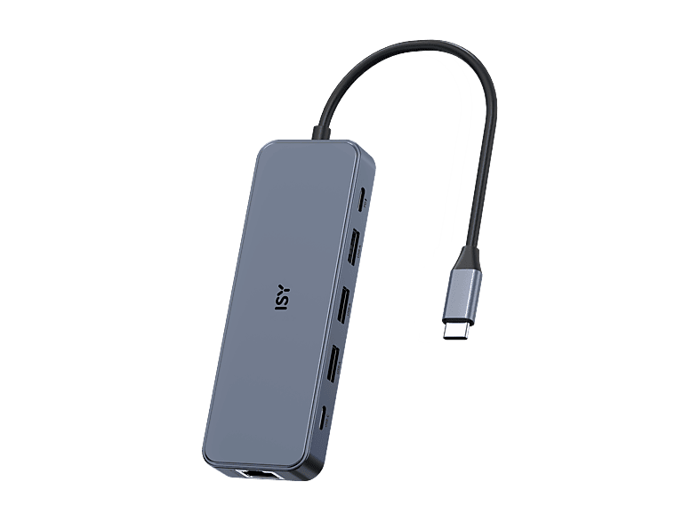 ISY IAD-1034 10-in-1 USB-C Multiport-Adapter, Silber | MediaMarkt