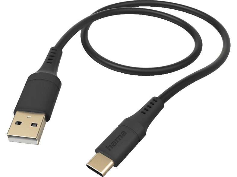 HAMA Flexible, USB-C auf USB-A, Ladekabel, 1,5 m, Schwarz | SATURN