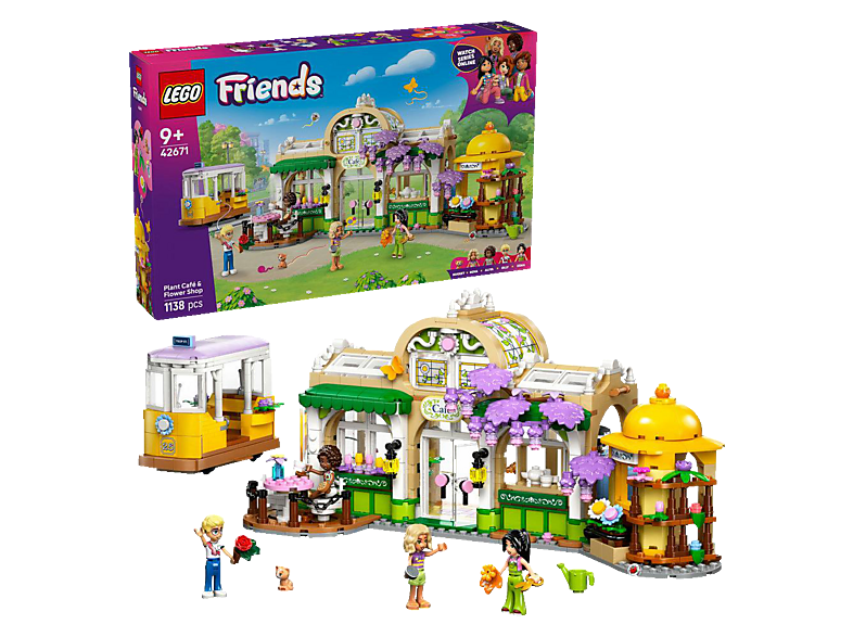 LEGO Friends 42671 Pflanzencafé und Blumenkiosk Bausatz, Mehrfarbig ...