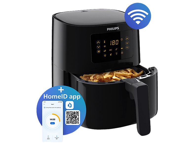 PHILIPS HD9255/90 Serie 5000 Connected Heißluftfritteuse bei MediaMarkt