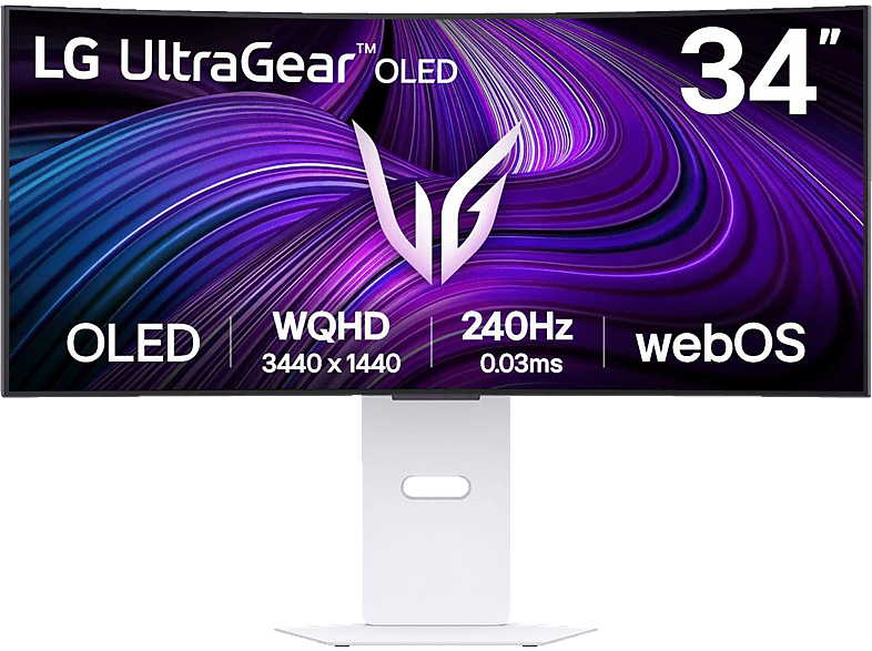 LG LG UltraGear 34GX90SA-W 34 Zoll OLED 4K LG Monitor (0,03 ms Reaktionszeit, 240 Hz) | SATURN