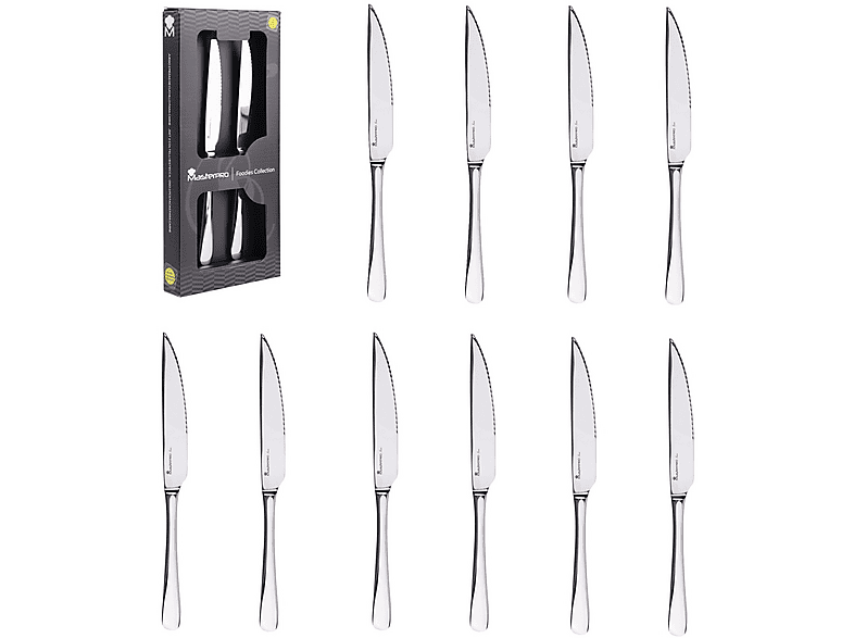 SET COLTELLI MASTERPRO 12 coltelli biste Foodies | MediaWorld.it