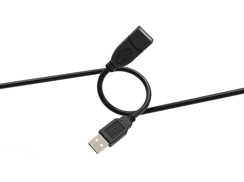 ISY USB 2.0 hosszabbító kábel, 1,5 méter, fekete (IUC-1020) | MediaMarkt