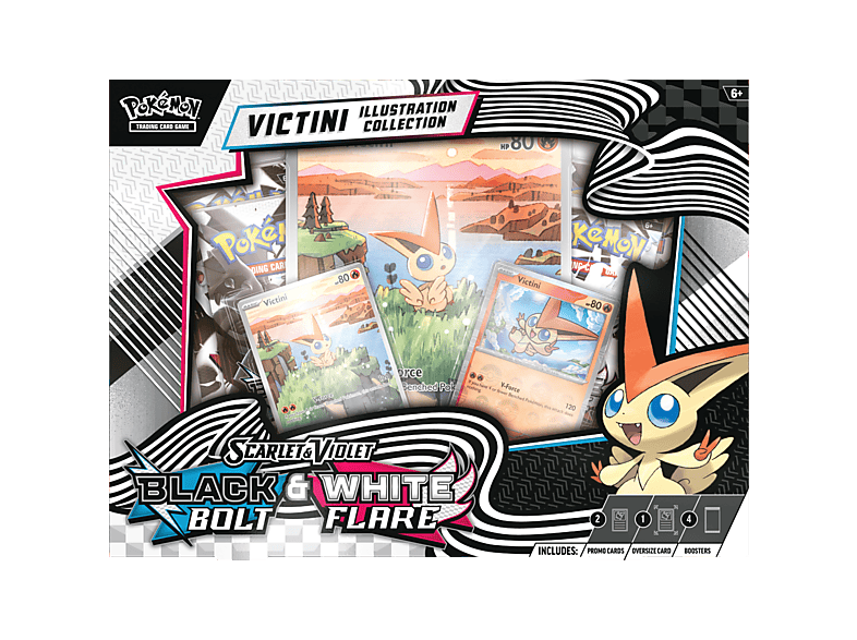 POKEMON (UE) Black Bolt & White Flare Victini Illustration Pokemon Box ...