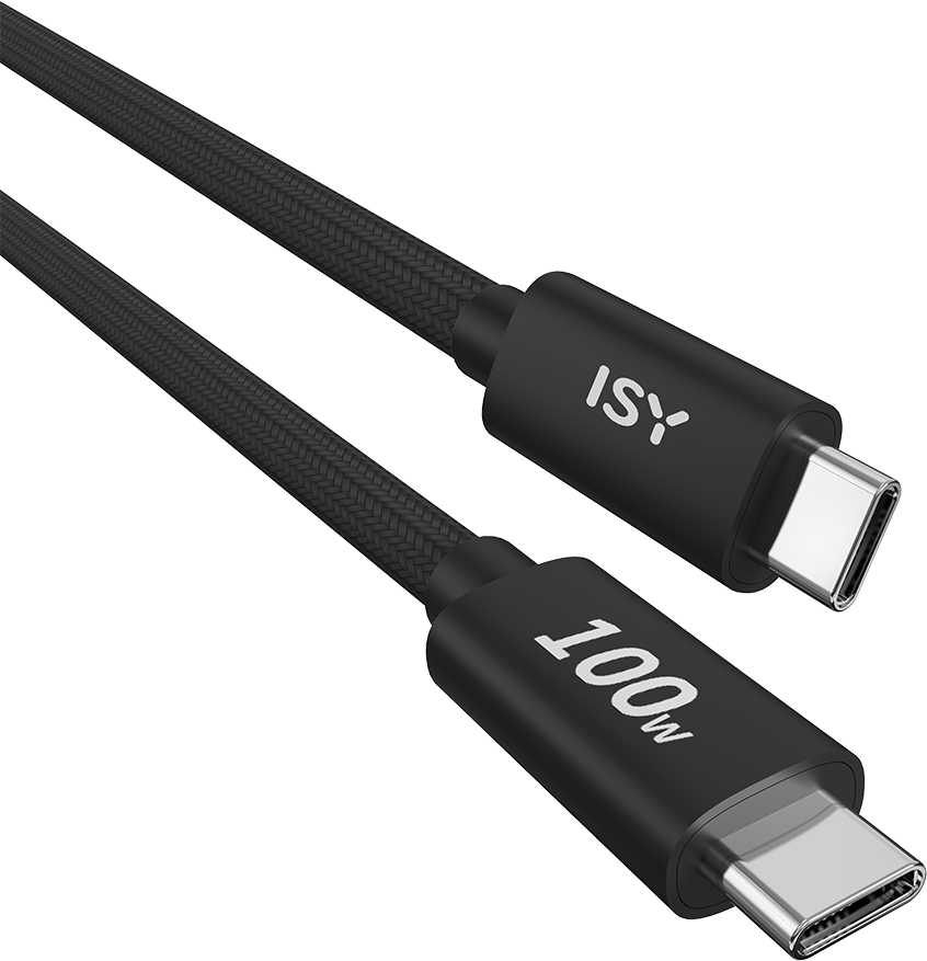 ISY USB Type-C összekötő kábel, 10Gbps, PD max 100W, 1,8 méter (IUC ...