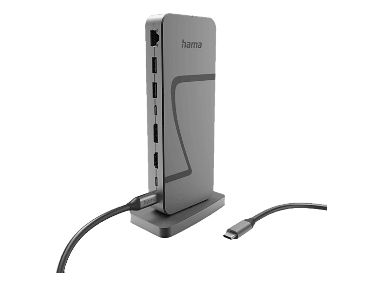 HAMA 200200 USB-C Docking Station, Gris | MediaMarkt