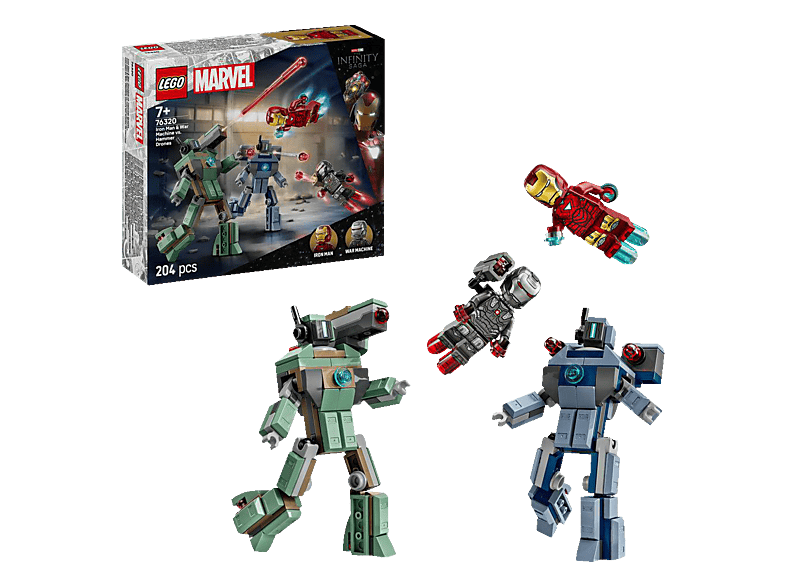 LEGO Super Heroes 76320 Iron Man & War Machine vs. Hammer-Drohnen ...