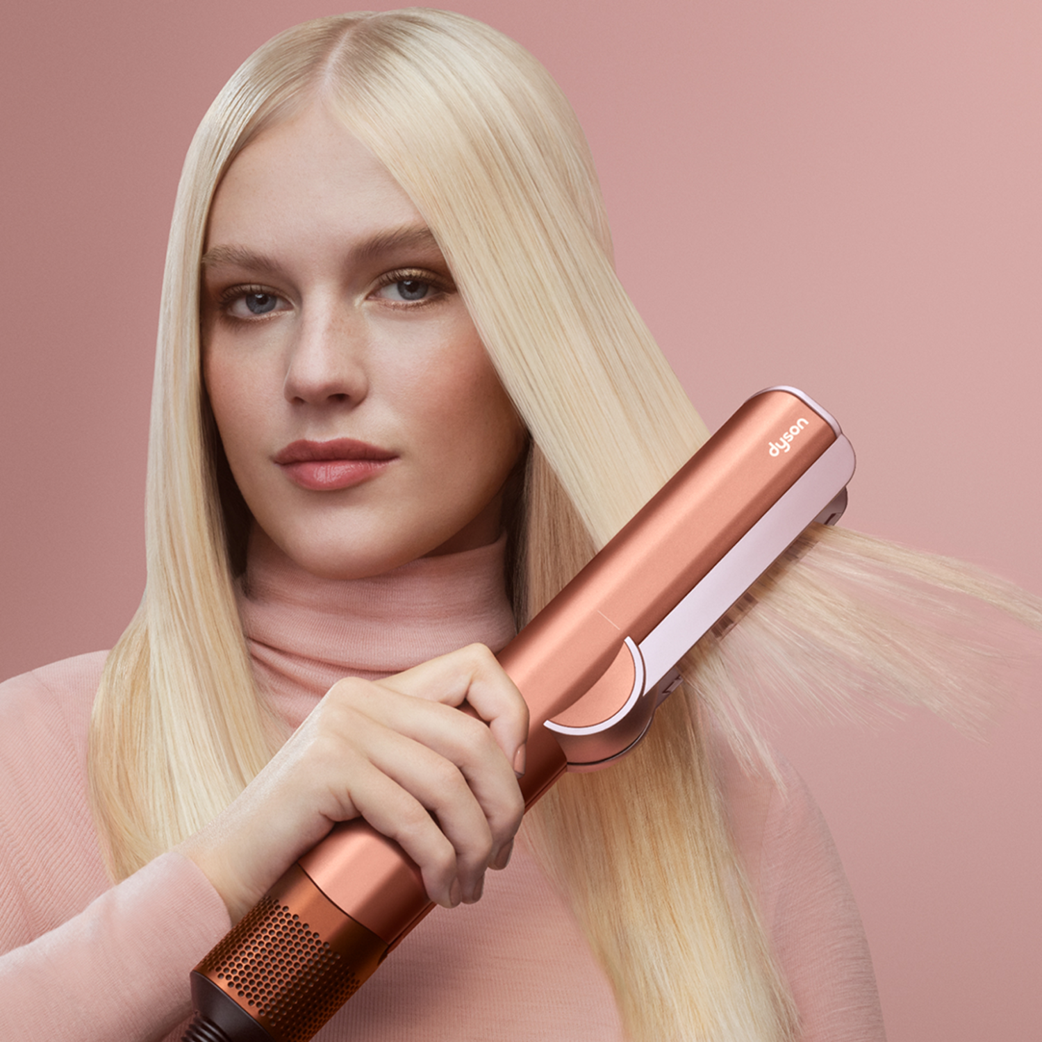 DYSON Airstrait | Amber Silk Stijltang Roze | MediaMarkt