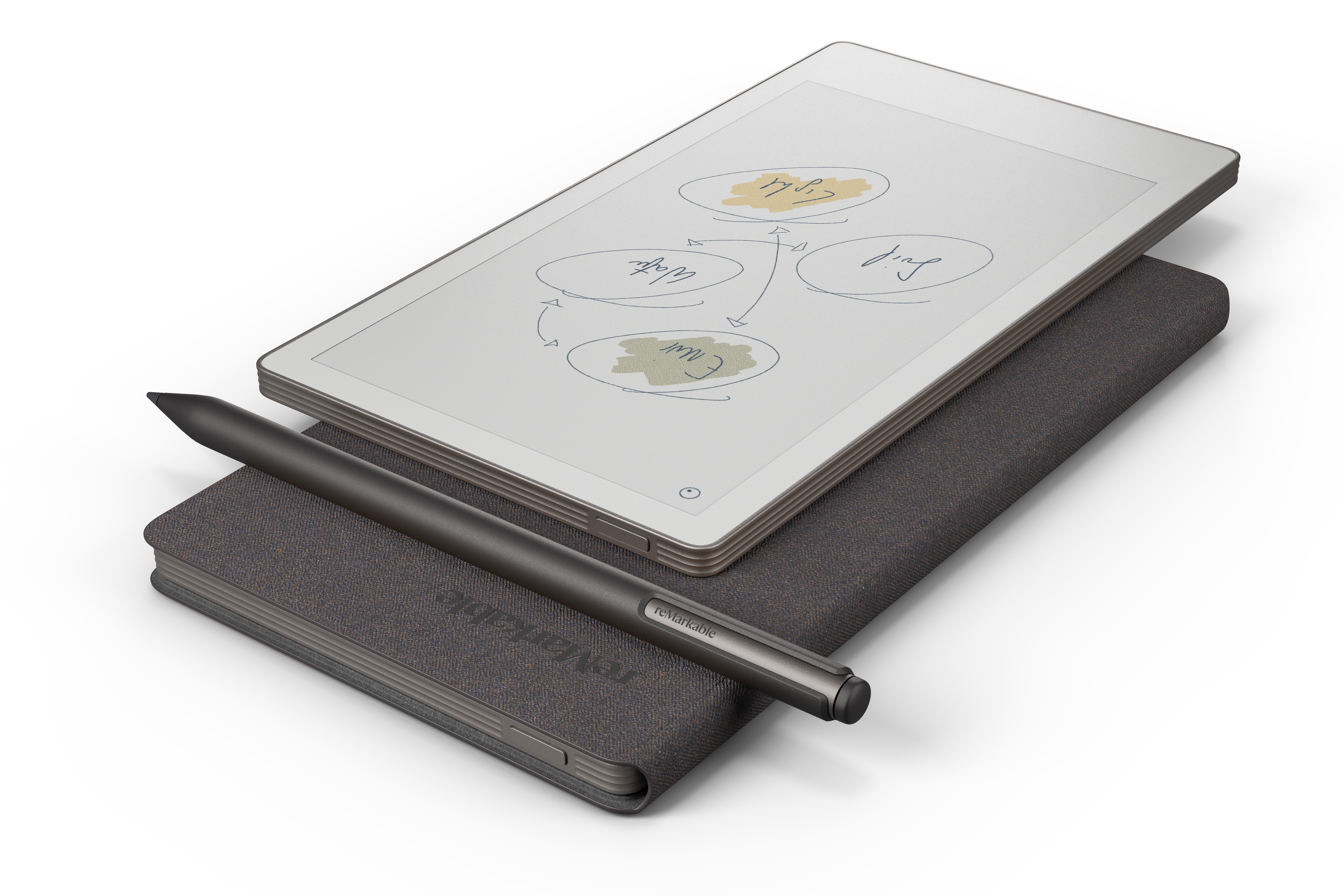 REMARKABLE Paper Pro Move + Marker Plus + Book Folio Mosaic Weave | Basalt Digitales Notizbuch ...