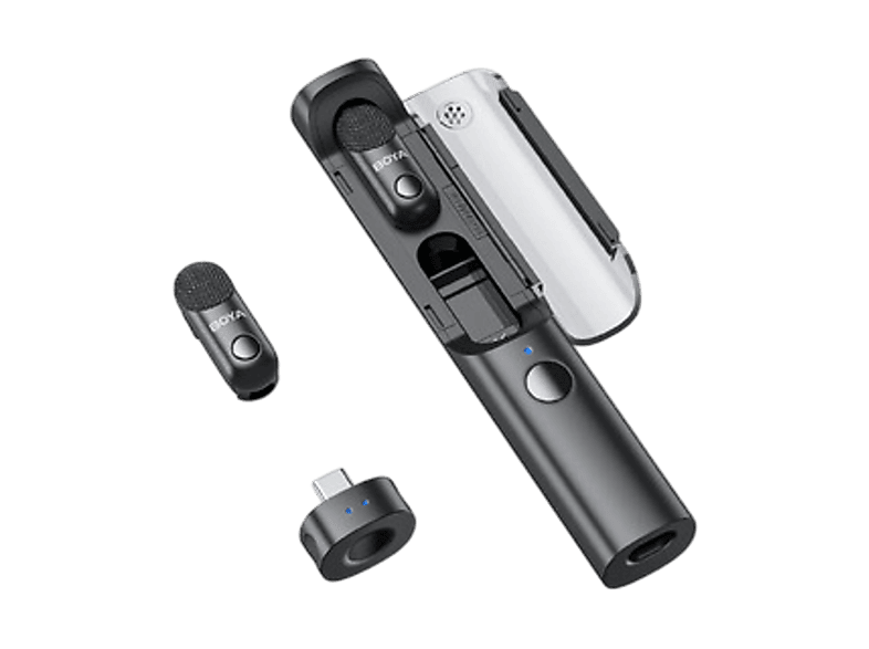BOYA Magic 05 Wireless Mic – 2 TX + 1 RX – USB-C – Incl. Charging Case
