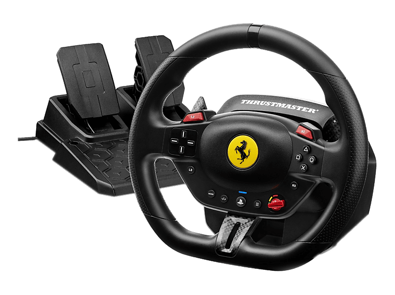 THRUSTMASTER T98 Ferrari 296 GTB (PS4/PS5/PC), Volant de course avec jeu de pédales, Noir ...