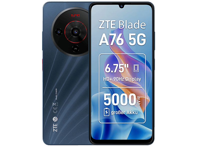 ZTE Blade A76 5G Black 128 GB Black Dual SIM 128 Black Ja Smartphone | MediaMarkt
