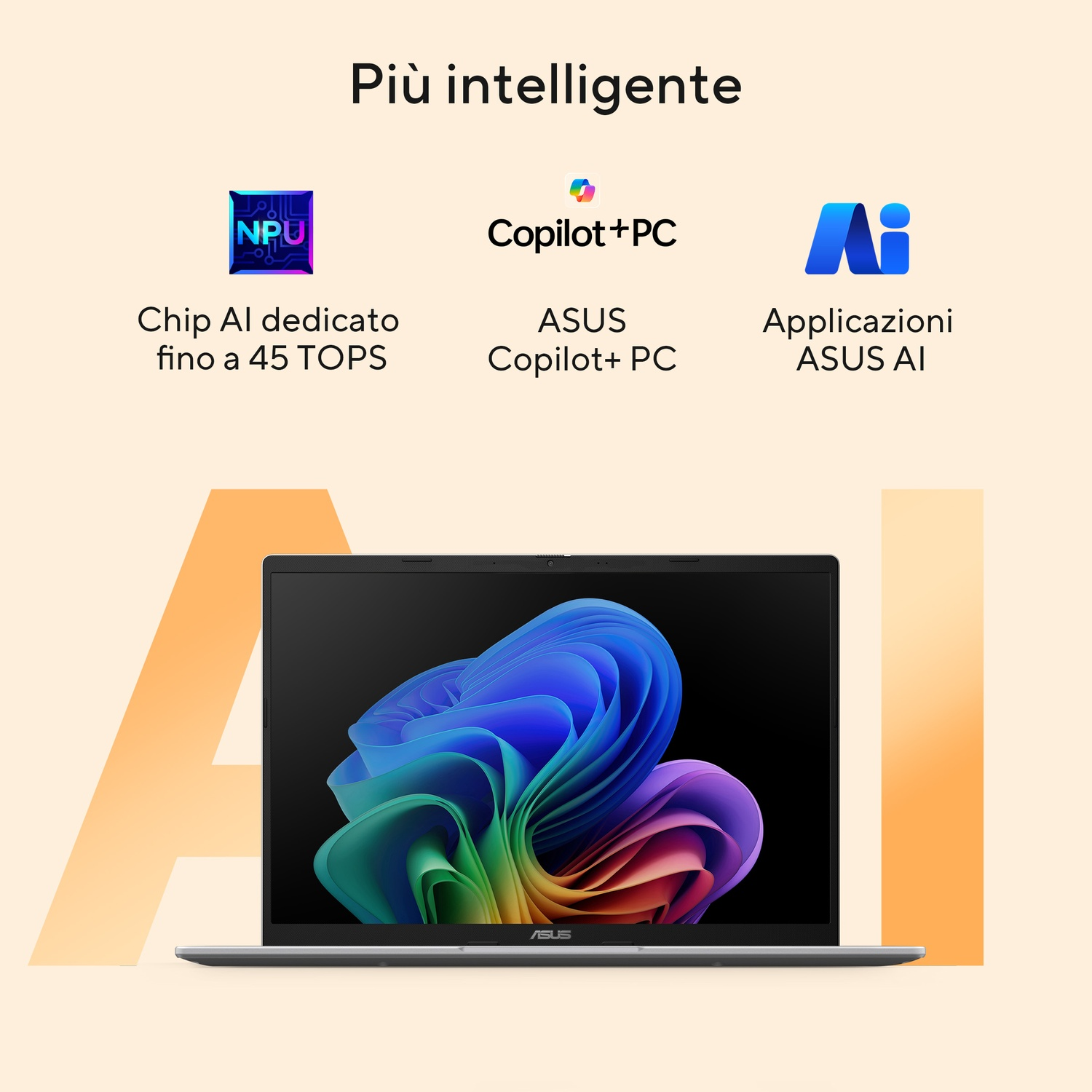 ASUS Vivobook 16 M1607 Copilot+ PC NOTEBOOK, 16 ", processore AMD Ryzen ...