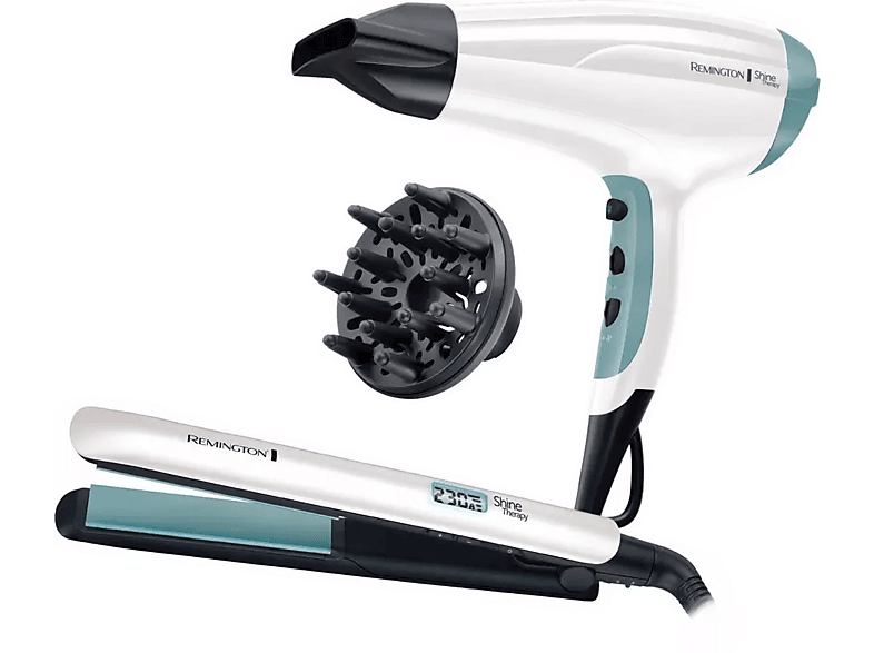 REMINGTON S8500GP Shine Therapy ajándékcsomag, hajszárító + hajsimító ...