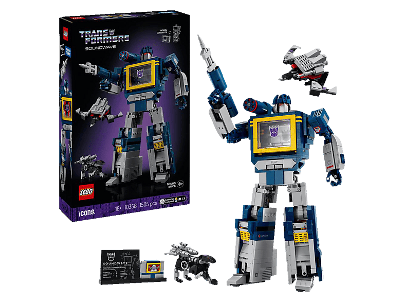 LEGO Icons 10358 Transformers: Soundwave Bausatz, Mehrfarbig | MediaMarkt