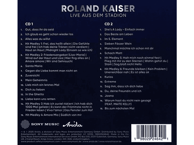Roland Kaiser | Roland Kaiser - 50 Jahre. Alle Hits. Live - (CD) | MediaMarkt