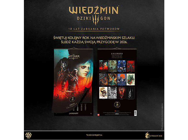Kalendarz GOOD LOOT The Witcher 3: Wild Hunt 10th Anniversary Calendar ...