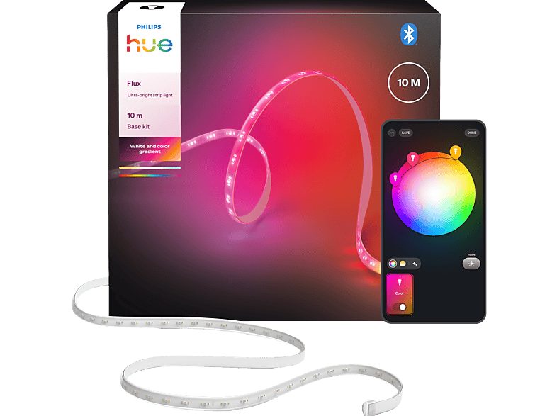 PHILIPS HUE Flux ultraheldere LED strip 10 m Aan te passen scènes en ...