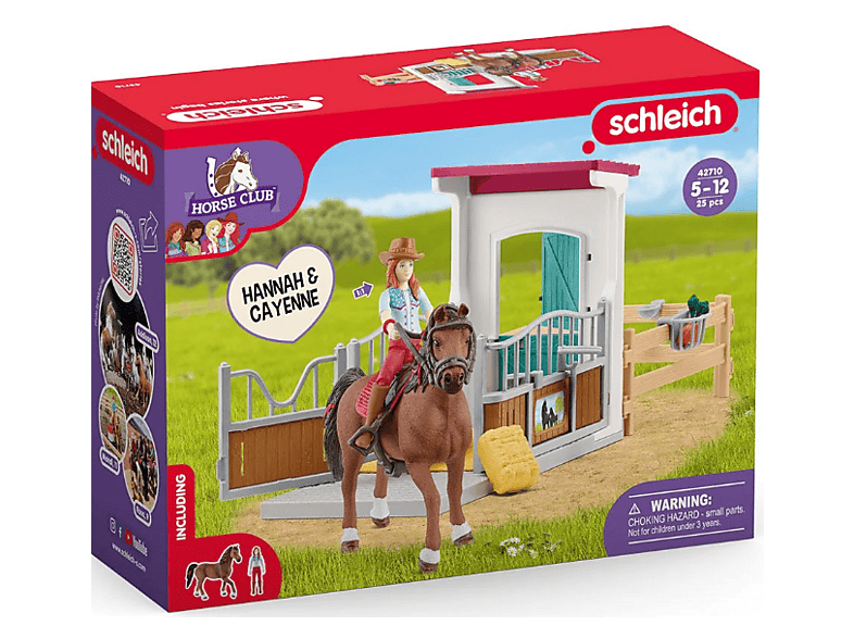 SCHLEICH Horse Club: 42710 Pferdebox mit Hannah & Cayenne | MediaMarkt