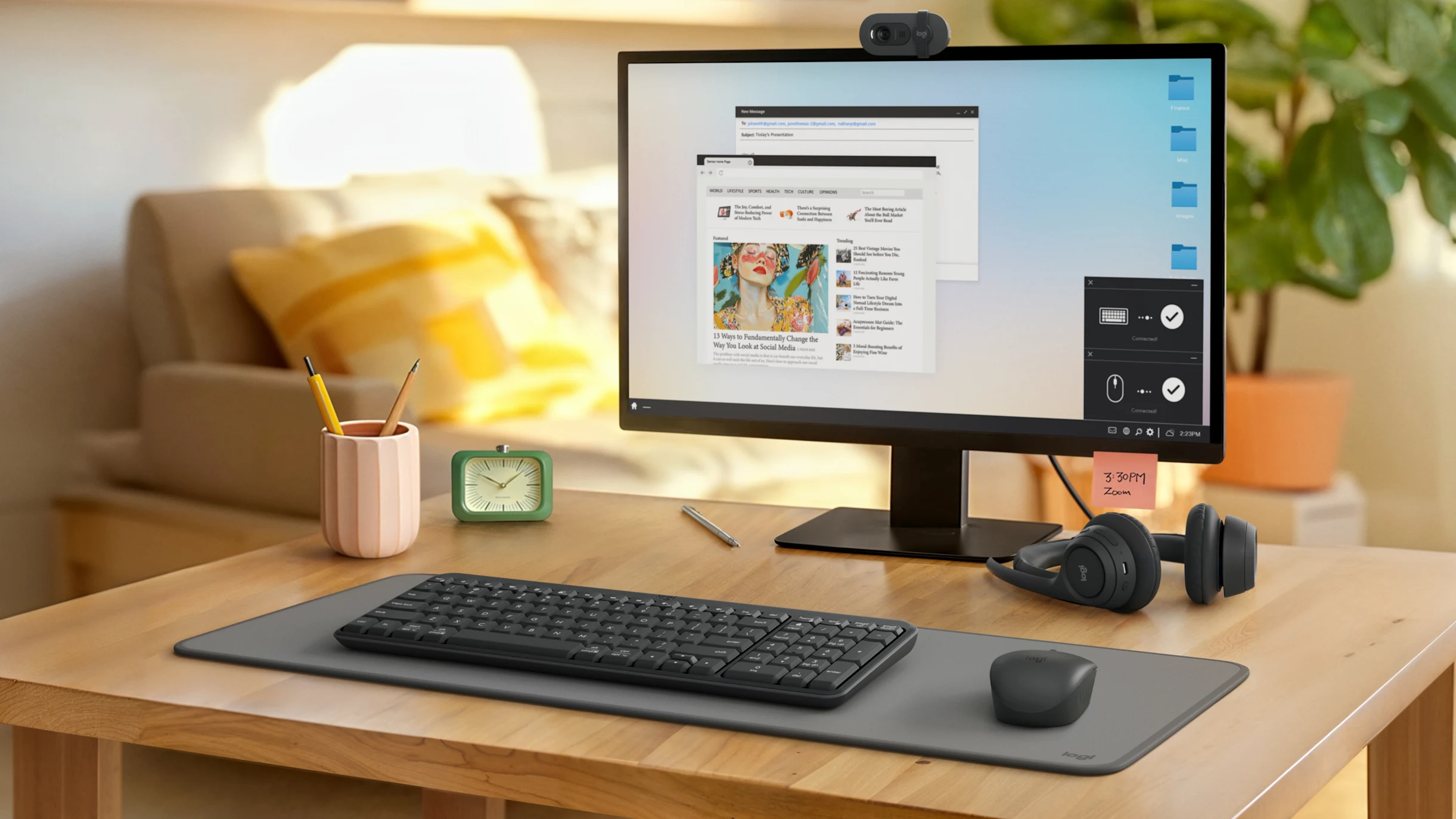 LOGITECH MK250 vezeték nélküli billentyűzet + egér, Magyar kiosztás ...