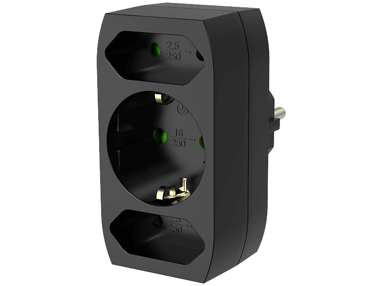 ISY IPA-3200-B Euro-Schuko-adapter | MediaMarkt