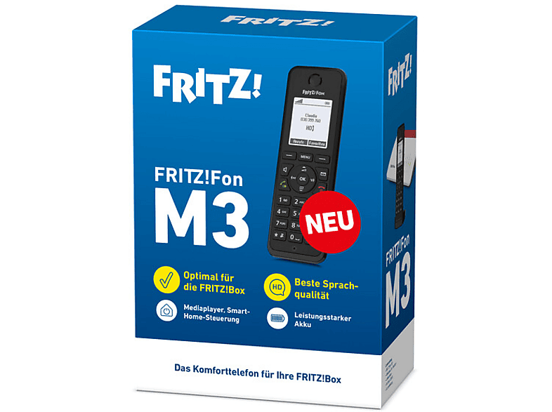 FRITZ! Fon M3 Téléphone sans fil, Noir | MediaMarkt