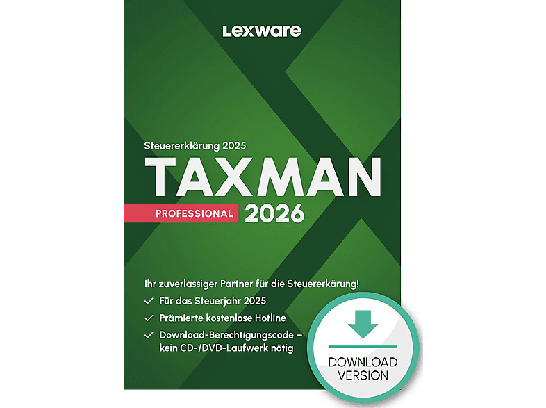 TAXMAN PROFESSIONAL 2026 (1-PLATZ LIZENZ) | [PC] | SATURN