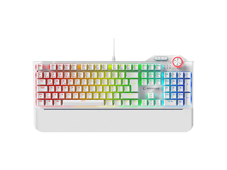 RAMPAGE Hydra R6 Full Color RGB LED Gaming Pro Red Switch Q Aluminyum ...