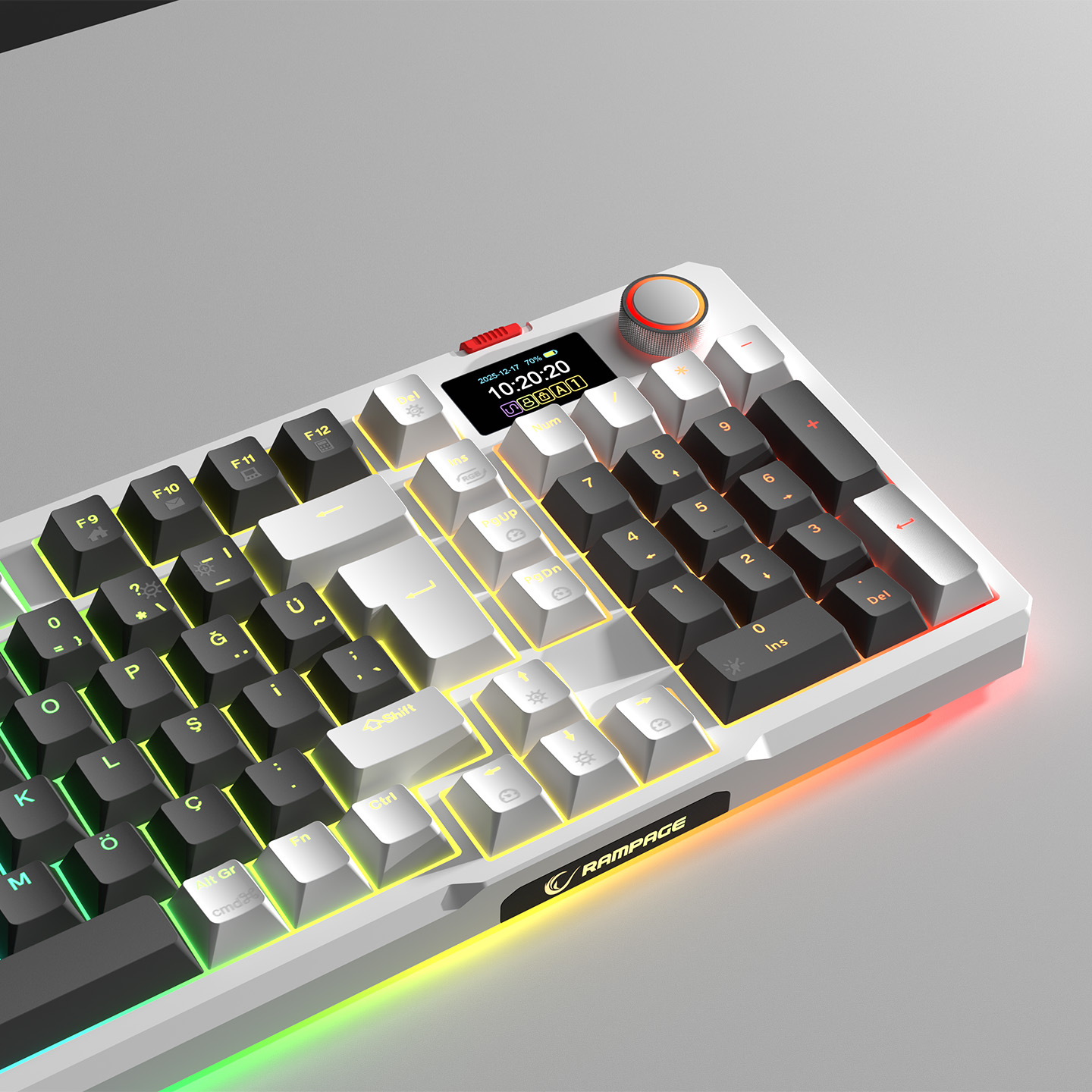 RAMPAGE Loyal USB Hot Swap RGB Red Switch Mekanik Kablolu Gaming Oyuncu ...