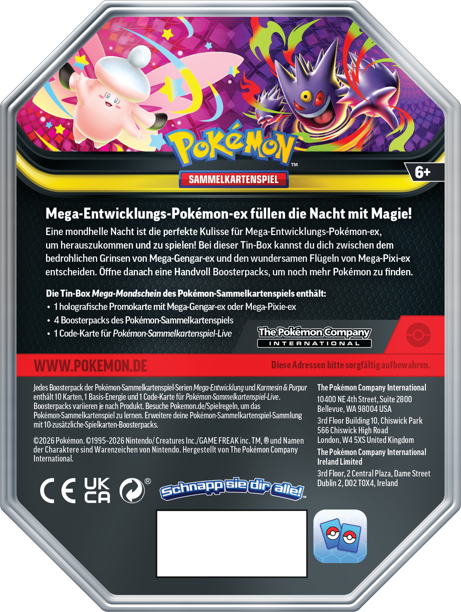 POKÉMON COMPANY INTERNATIONAL Pokémon-Sammelkartenspiel: Tin-Box Mega ...