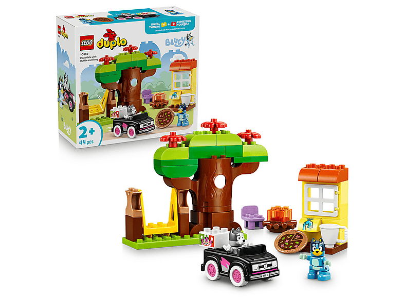 LEGO DUPLO Bluey 10469 Pizza-Schwestern mit Muffin und Bluey Bausatz ...