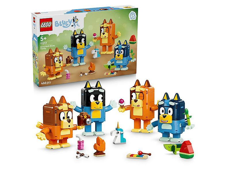 LEGO Bluey 11217 Blueys Familie aus LEGO Steinen Bausatz, Mehrfarbig ...
