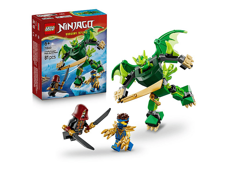 LEGO Ninjago 71862 Lloyds Drachen-Mech Battle Set Bausatz, Mehrfarbig ...