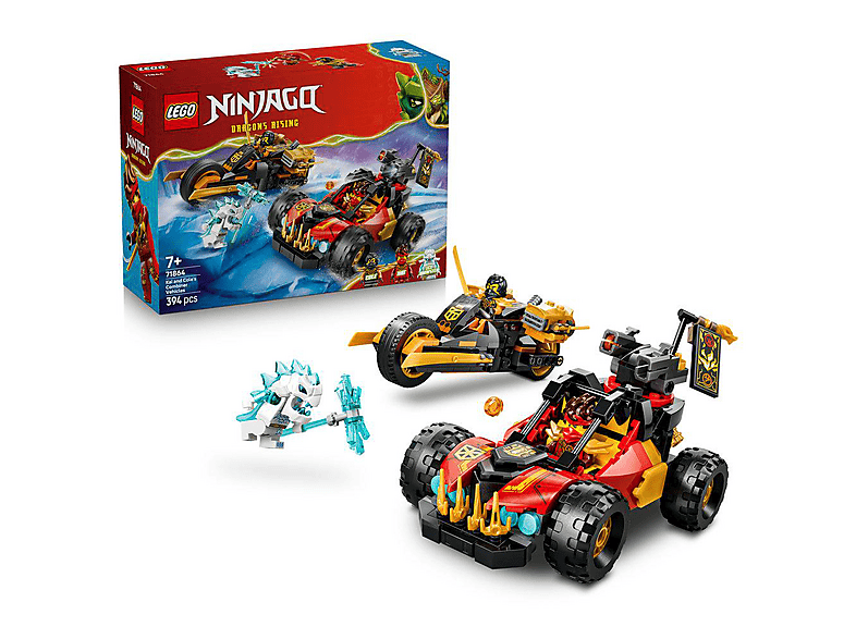 LEGO Ninjago 71864 Kais und Coles Kombi-Flitzer Bausatz, Mehrfarbig ...