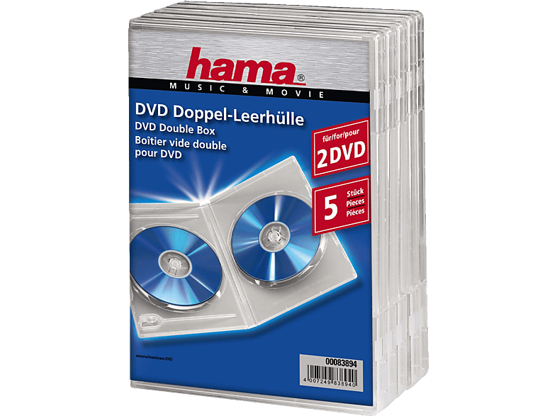 HAMA 83894 DVD DOUBLE SLIM BOX | DVD-Leerhülle (Transparent) | MediaMarkt