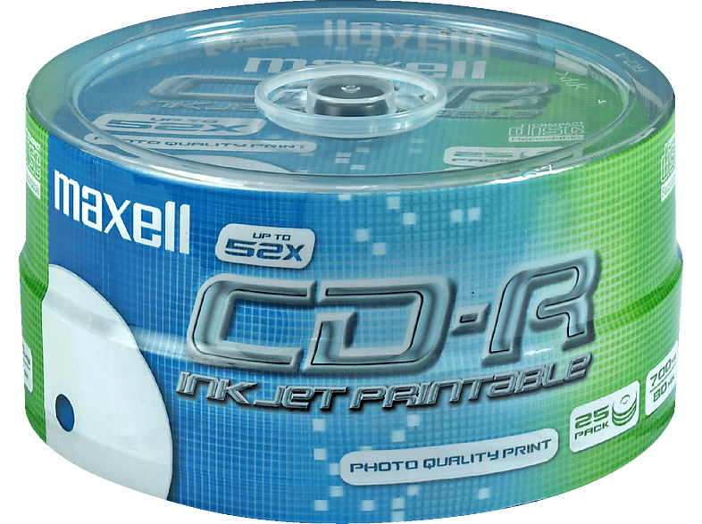 MAXELL CD-R 80 52x bedruckbar 25er Spindel | MediaMarkt
