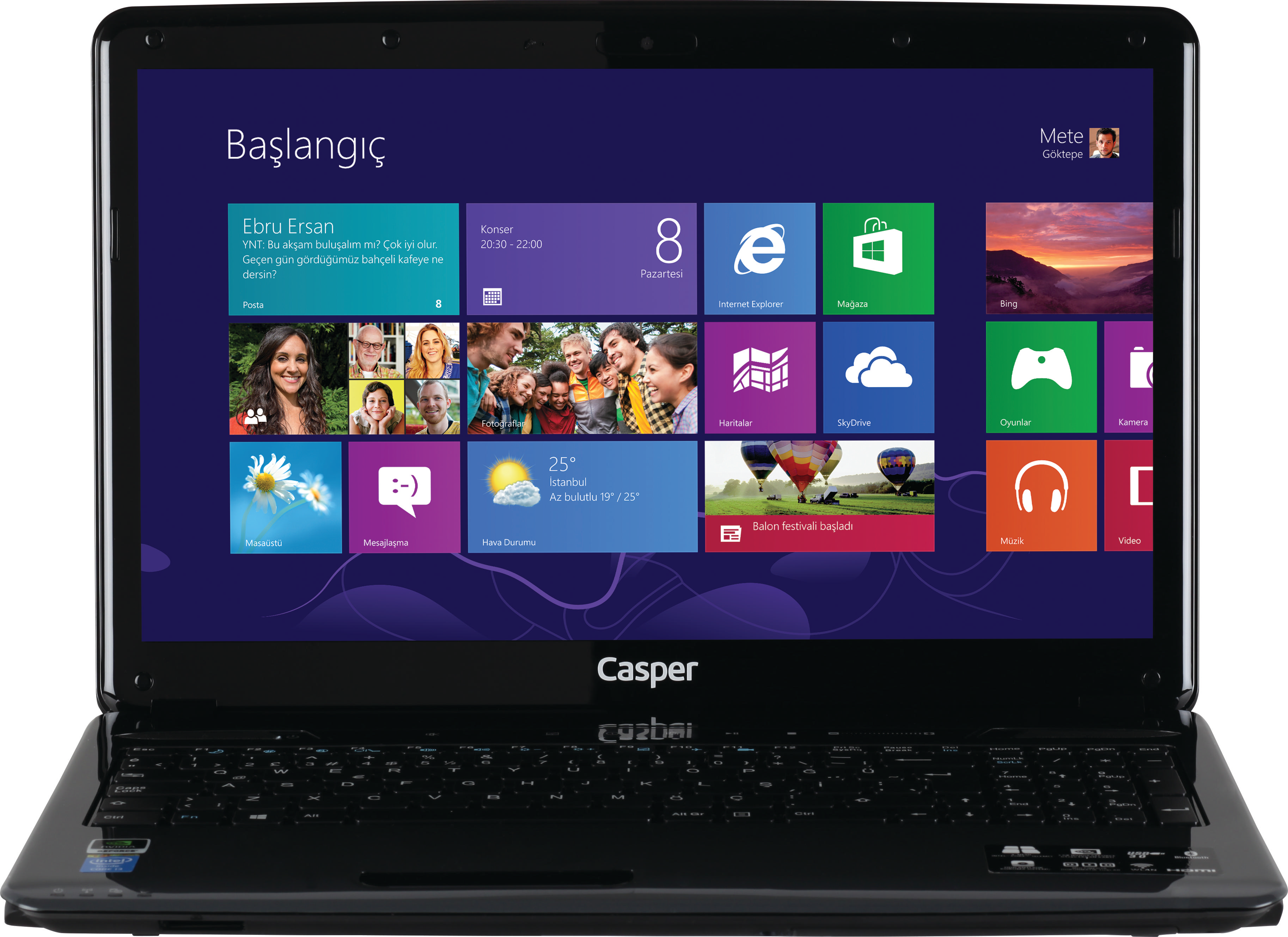 CASPER CN.MMI-4712X Core i7 4712MQ 2.30 GHz 8GB 500GB Nvidia GT740M ...