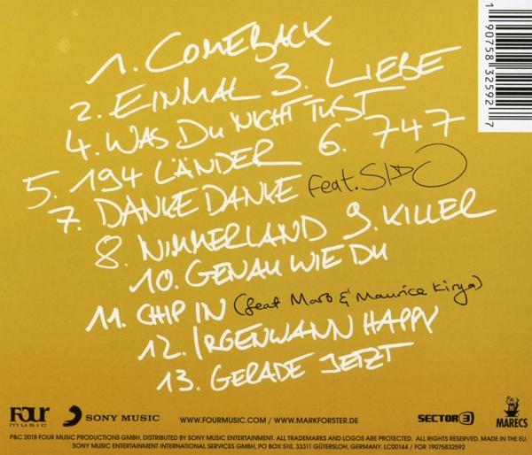 Mark Forster | Liebe [CD] online kaufen | MediaMarkt