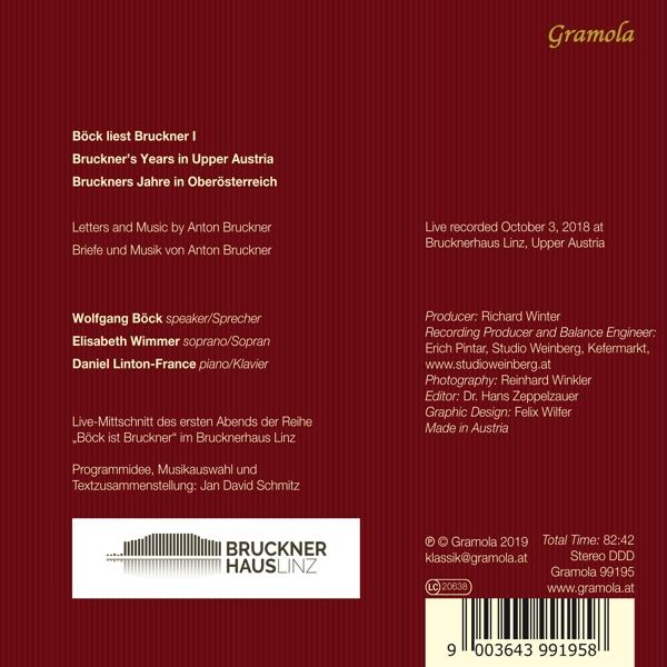Böck,Wolfgang/Wimmer,Elisabeth | Böck liest Bruckner I - (CD) | MediaMarkt