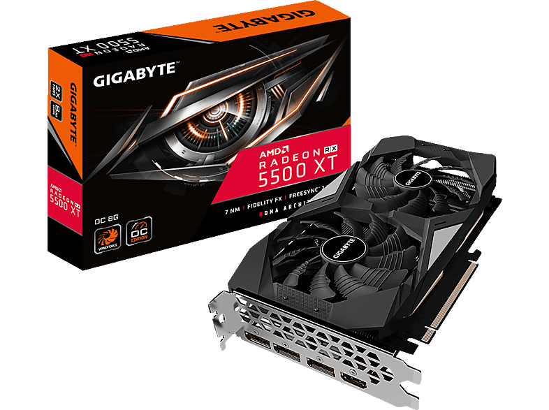 Grafikkarte GIGABYTE Radeon™ RX 5500 XT OC 8G (GV-RX55XTOC-8GD) (AMD ...