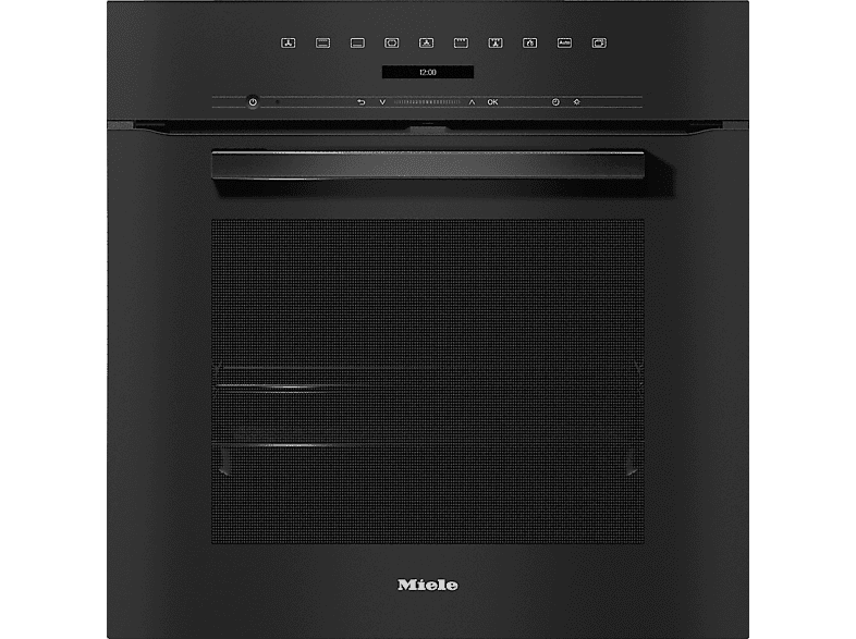 MIELE H7260BP Pyrolyse Backofen mit Pyrolyse (76 l, Obsidianschwarz ...